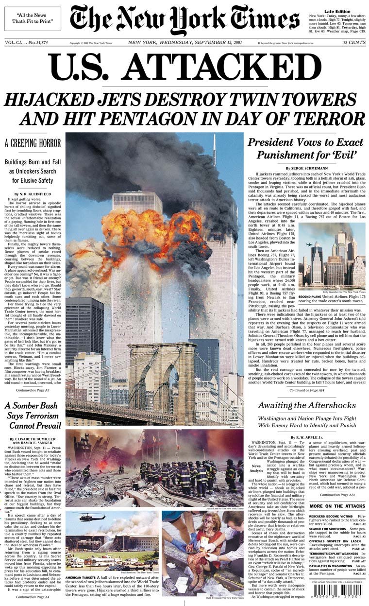 Remembering September 11, 2001 – May We Never Forget | The Tony Burgess ...